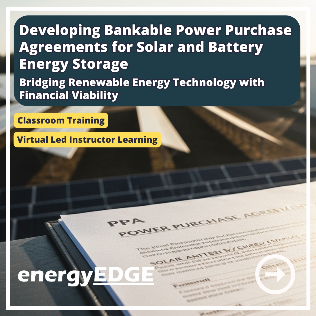 Developing Bankable Power Purchase Agreements for Solar and Battery ...